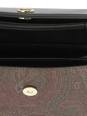 Etro Essential Bag With Logo Clasp - Black