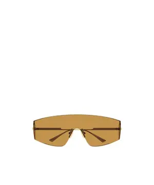 Bottega Veneta Futuristic Shield Sunglasses - Brown