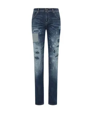 Emporio Armani Skinny Jeans With Distressed Details