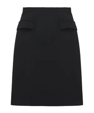 Alexander McQueen Gabardine Pencil Skirt With High Rise