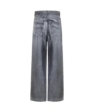 PIERRE-LOUIS MASCIA Belted Waist Denim Trousers - Gray