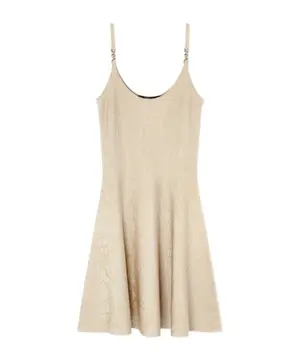 Versace Barocco Jacquard Sleeveless Flared Mini Dress