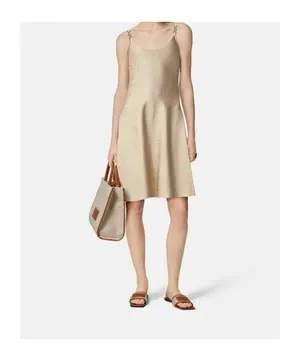Versace Barocco Jacquard Sleeveless Flared Mini Dress