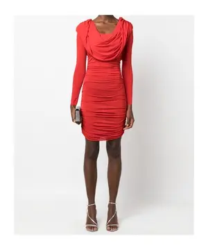 Giuseppe Di Morabito Cowl Neck Ruched Minidress
