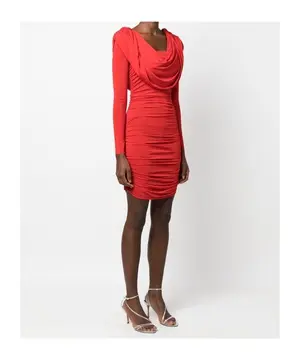 Giuseppe Di Morabito Cowl Neck Ruched Minidress