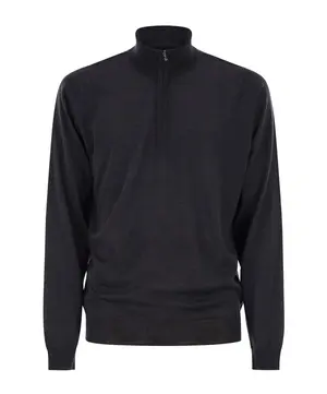 John Smedley John Smedley Barrow High Neck Knitwear With Quarter Zip No