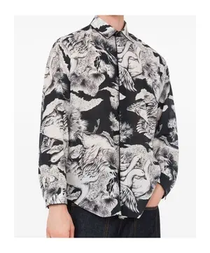 Moschino Swan-print Buttoned Shirt
