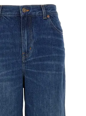 Chloé Logo Patch Wide-leg Jeans