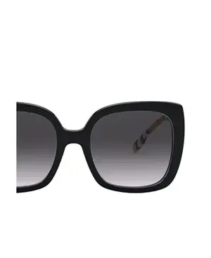 Burberry Square Frame Logo Stripe Sunglasses