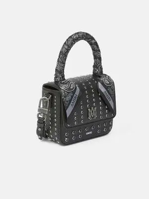 Amiri Micro Ma Stud Bag With Tie Detailed Scarf Accents