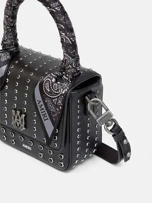 Amiri Micro Ma Stud Bag With Tie Detailed Scarf Accents