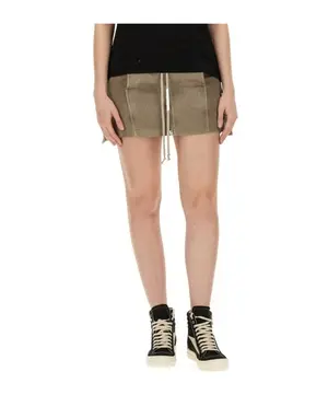 Rick Owens Lido Drawstring Mini Skirt - Brown