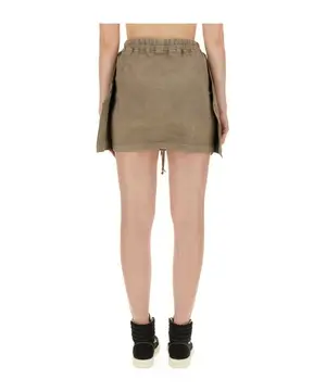 Rick Owens Lido Drawstring Mini Skirt - Brown