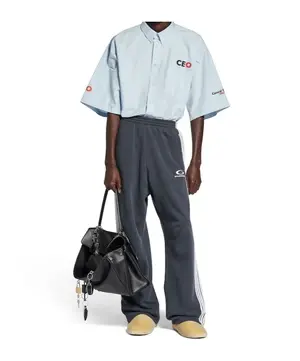 Balenciaga Ceo Uniform Logo Short-sleeved Oversized Shirt
