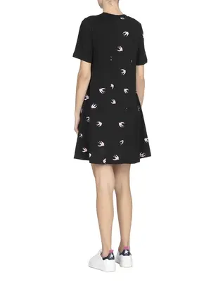 Alexander McQueen Swallow Monster T-shirt Dress