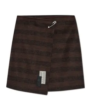 MAISON MARGIELA Checked Logo Patch Skirt