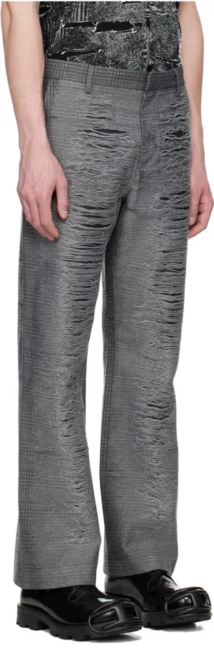 DIESEL® Distressed Plaid Trousers