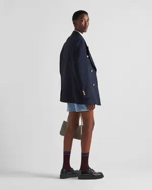Prada Double-breasted Cotton Satin Jacket