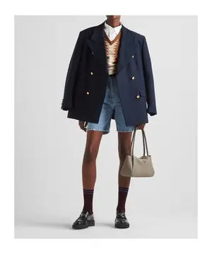 Prada Double-breasted Cotton Satin Jacket