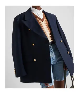 Prada Double-breasted Cotton Satin Jacket