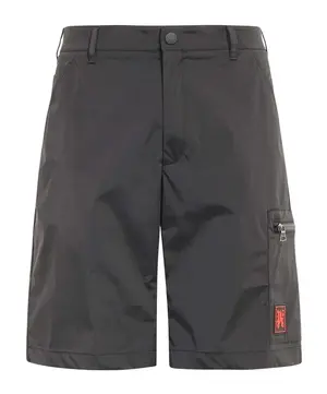 Palm Angels Belted Shorts With Zippered Pockets