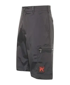 Palm Angels Belted Shorts With Zippered Pockets