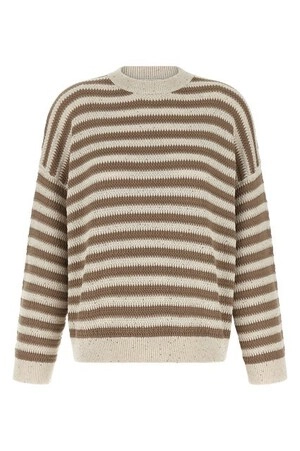 Brunello Cucinelli Striped Crew Neck Pullover - No