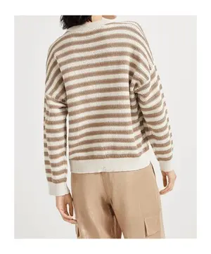 Brunello Cucinelli Striped Crew Neck Pullover - No