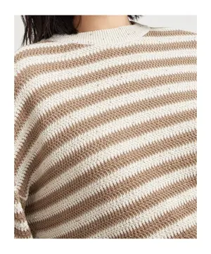 Brunello Cucinelli Striped Crew Neck Pullover - No