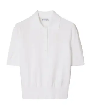 Burberry Knitted Short Sleeve Polo Top
