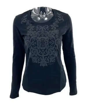 Emporio Armani Embellished Long-sleeve T-shirt