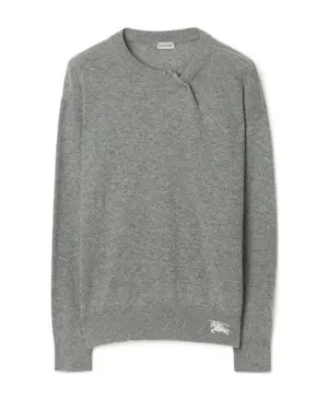 Burberry Logo Intarsia-knit Crewneck Jumper - Gray