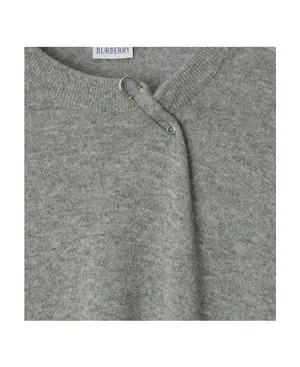 Burberry Logo Intarsia-knit Crewneck Jumper - Gray
