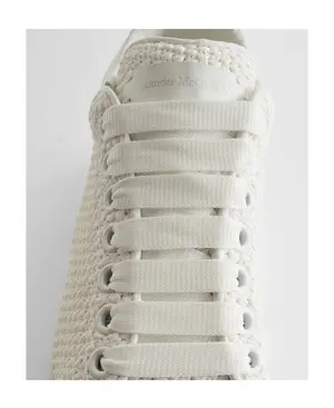 Alexander McQueen Round Toe Knitted Sneakers - Gray