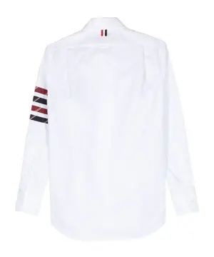 Thom Browne Stripe Detailed Long-sleeved Shirt - No