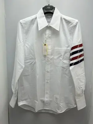 Thom Browne Stripe Detailed Long-sleeved Shirt - No