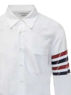 Thom Browne Stripe Detailed Long-sleeved Shirt - No