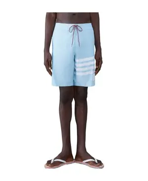 Thom Browne 4-bar Drawstring Shorts - Blue