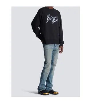 Balmain Logo Printed Crewneck Sweatshirt