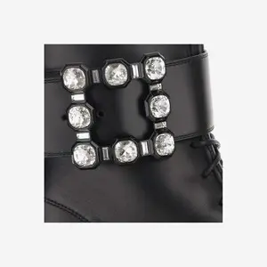 ROGER VIVIER Embellished Lace-up Combat Boots