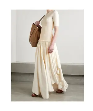 Gabriela Hearst Sirona Paneled Gathered Maxi Dress