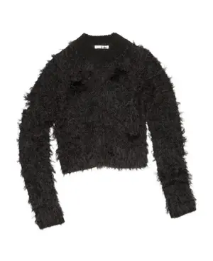 Acne Studios Cut-out Crewneck Jumper - Black