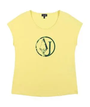 Emporio Armani Round Neck Logo T-shirt - Yellow
