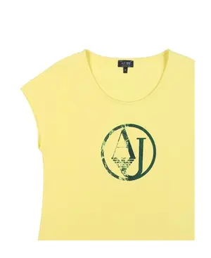 Emporio Armani Round Neck Logo T-shirt - Yellow