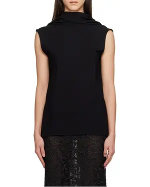 TOTEME Sleeveless Cocoon Cape Blouse