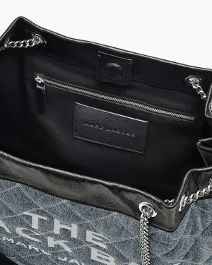 Marc Jacobs Quilted Denim Large Chain Sack Bag - Gray