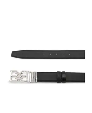 Bally Logo Plaque Adjustable Leather Belt