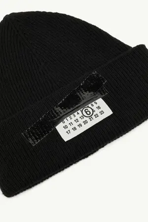MAISON MARGIELA Logo Patch Ribbed Beanie