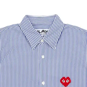 Play Comme Des Garcon Lapel Long Sleeve Shirt