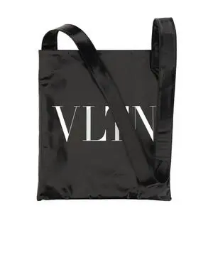 Valentino Garavani Vltn Logo Printed Tote Bag - Black